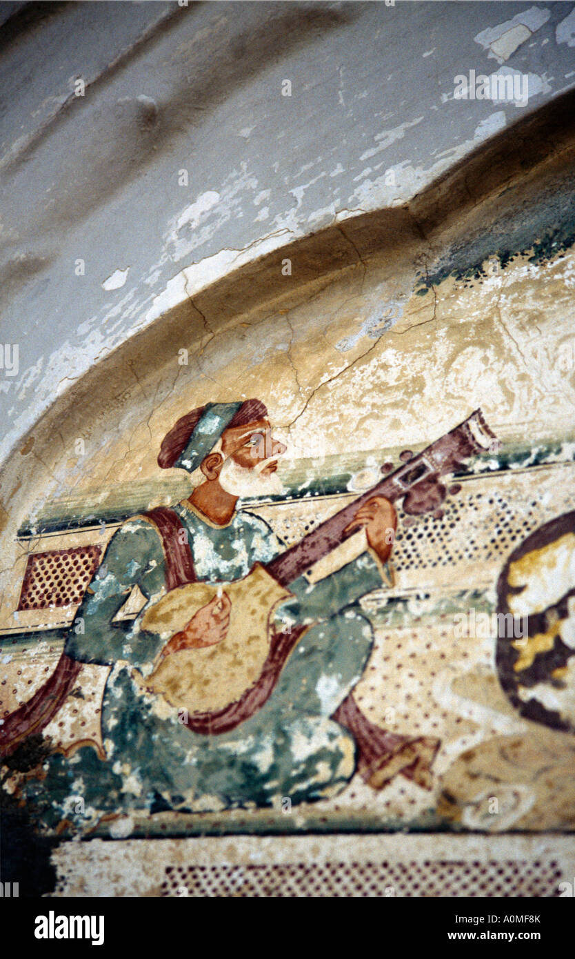 Amritsar India Old Fresco Showing Mardana Playing Rabab Stock Photo - Alamy