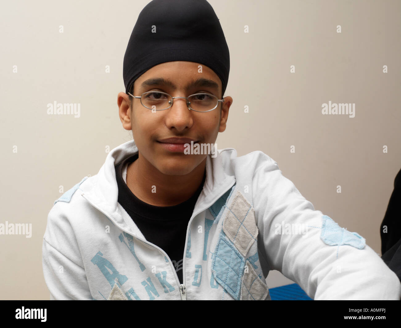 Khalsa Centre Tooting London England Portrait Of Sikh Boy Stock Photo ...
