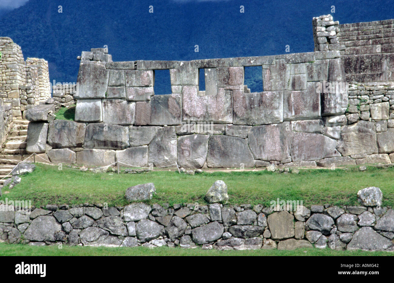 The Temple of the Three Windows at Machu Picchu, Peru Stock Photo - Alamy