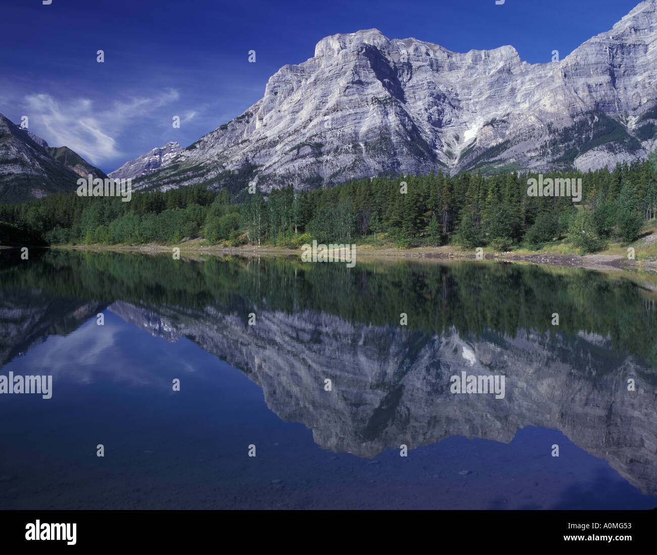 Canada Reflections in Wedge Pond Banff National Park Canada Stock Photo ...
