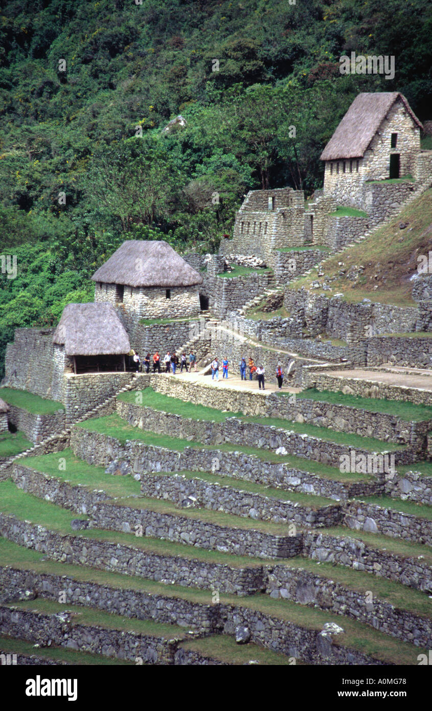 The Agricultural Terraces at the Inca city of Machu Picchu in Peru ...