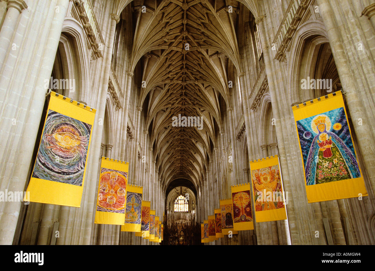 Hampshire Winchester Cathedral interior Stock Photo - Alamy