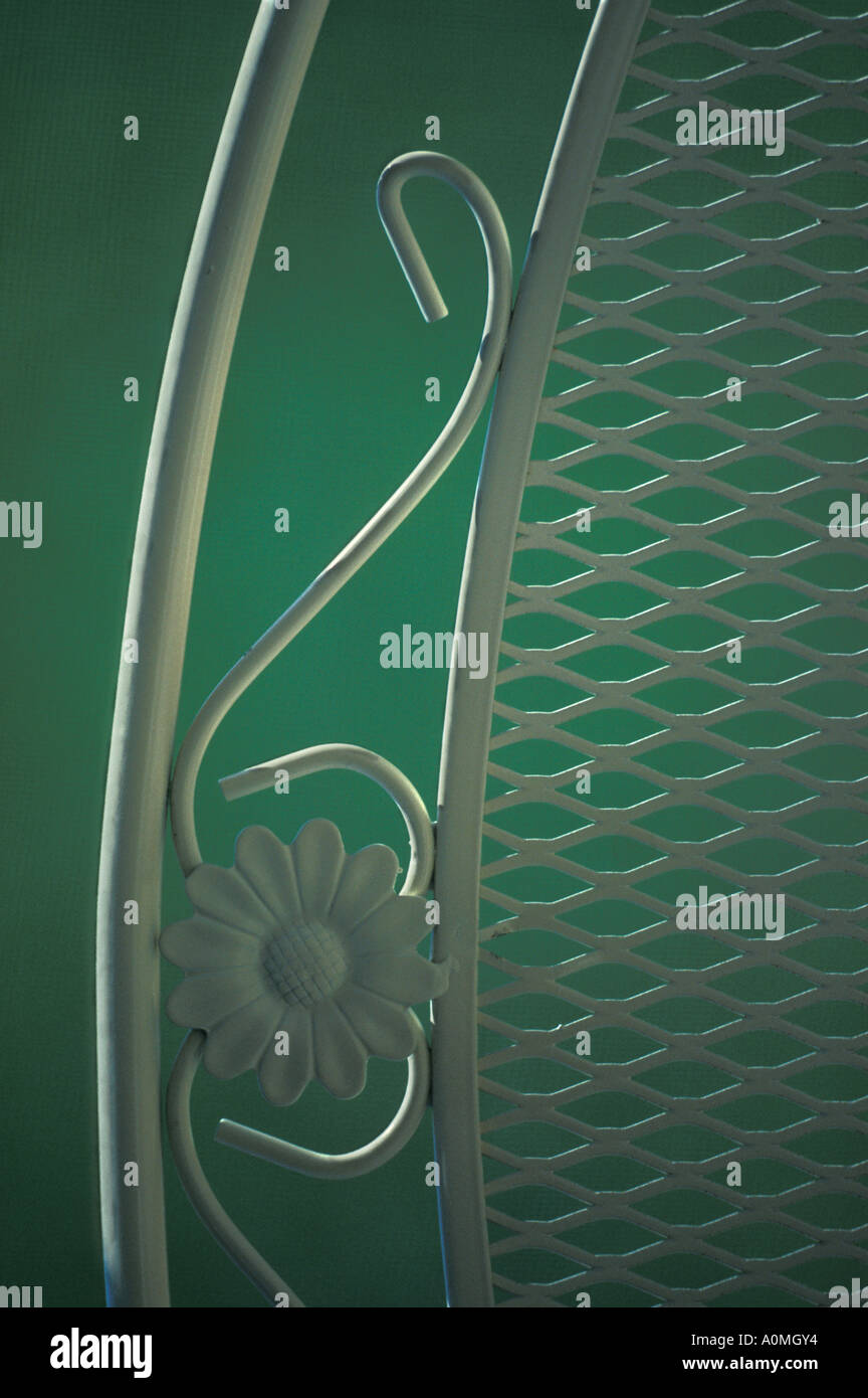metal iron porch chair detail close up also works as horizontal image ...