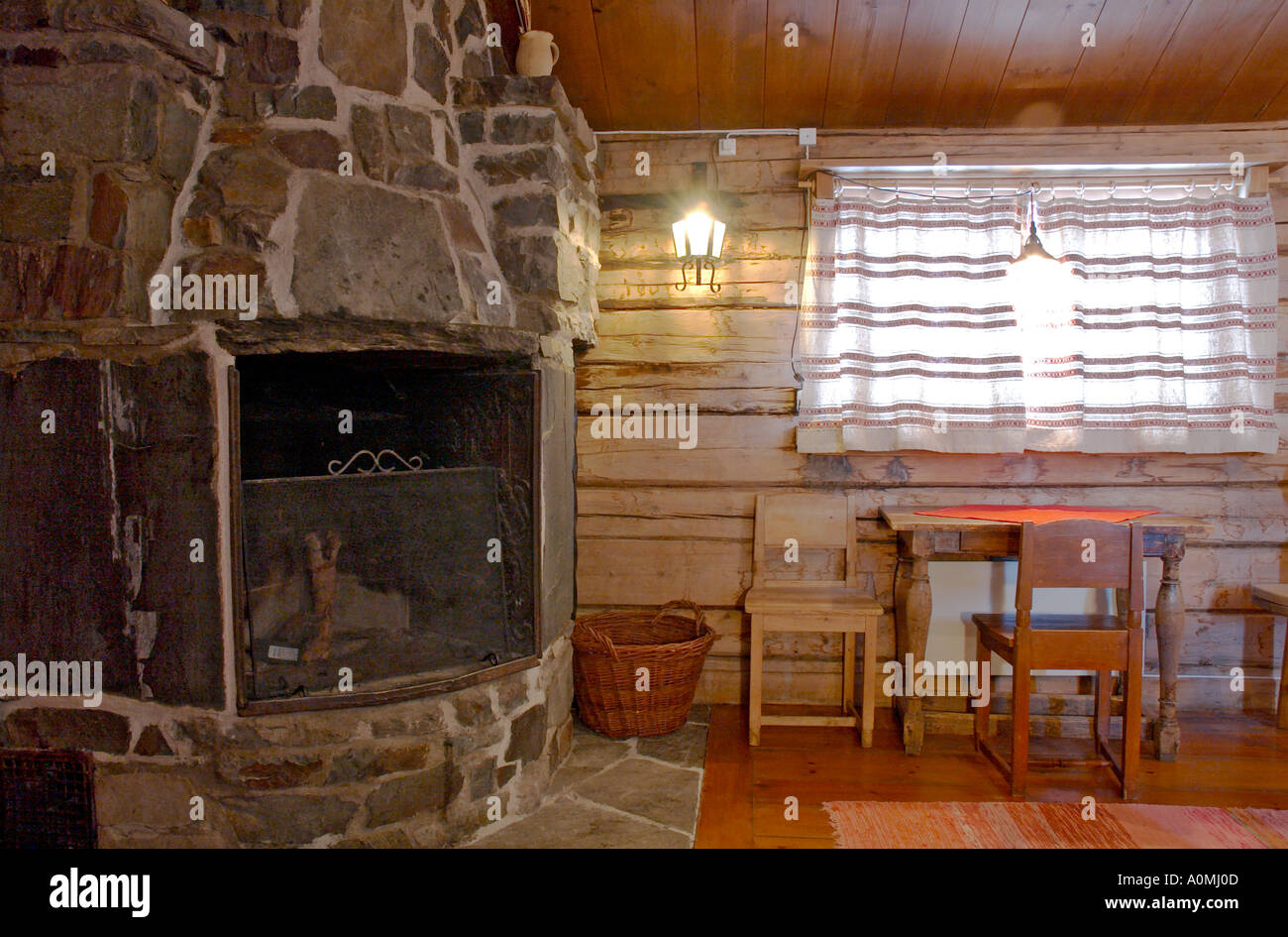 Old fireplace hut interior hi-res stock photography and images - Alamy