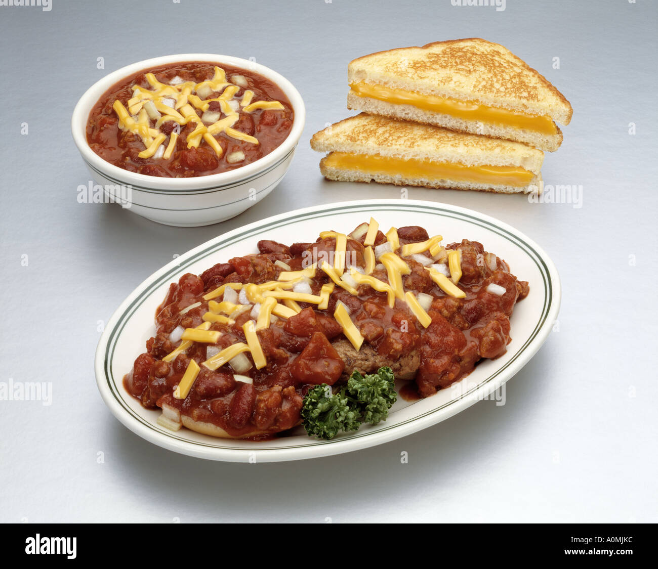 toasted cheese sandwich bowl chili meat open face chili burger beans ...