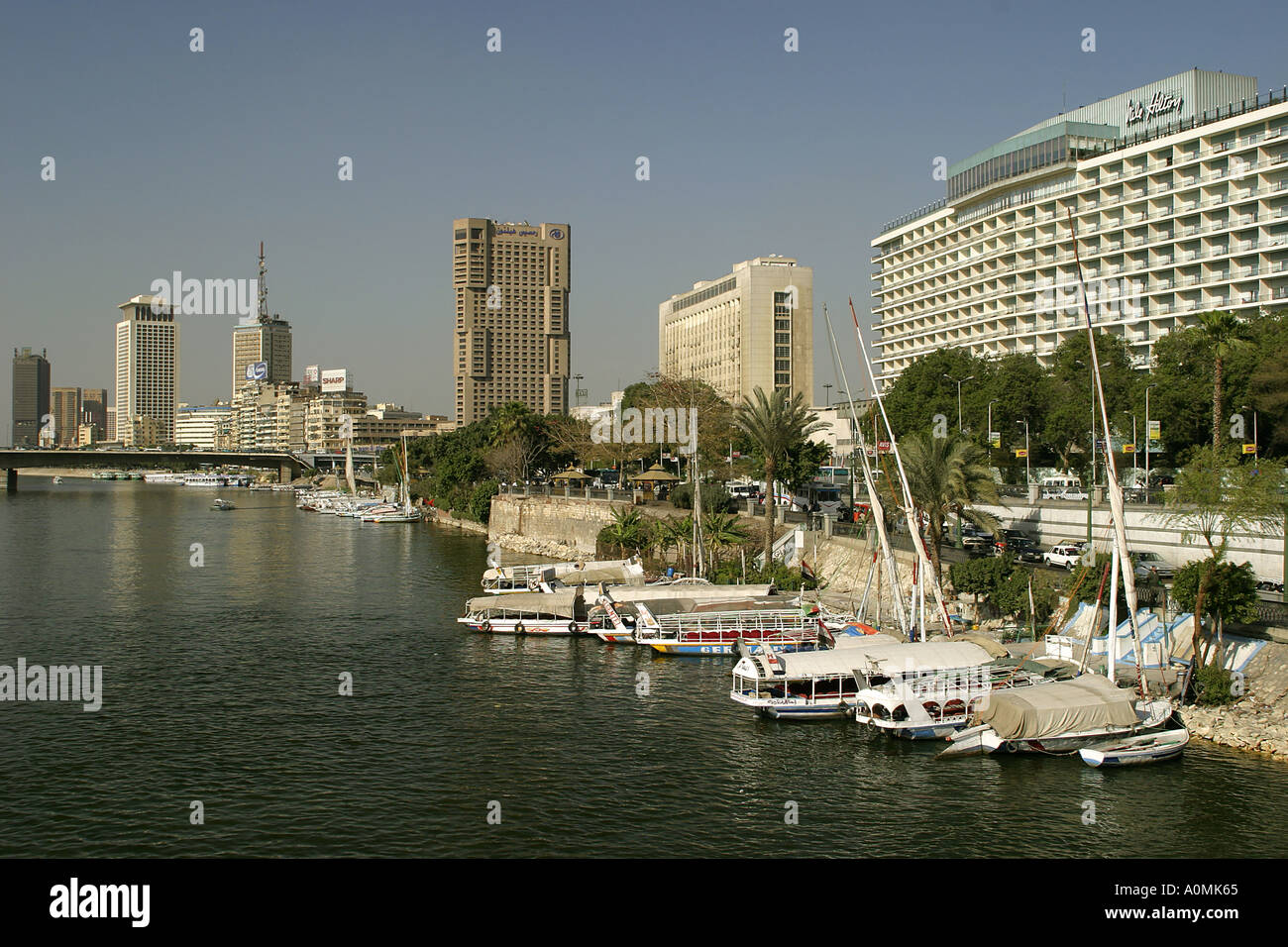 Egypt Cairo Nile corniche Stock Photo - Alamy