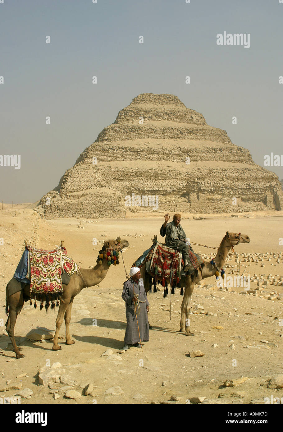 Egypt Cairo Saqqara Zoser step pyramid Stock Photo - Alamy