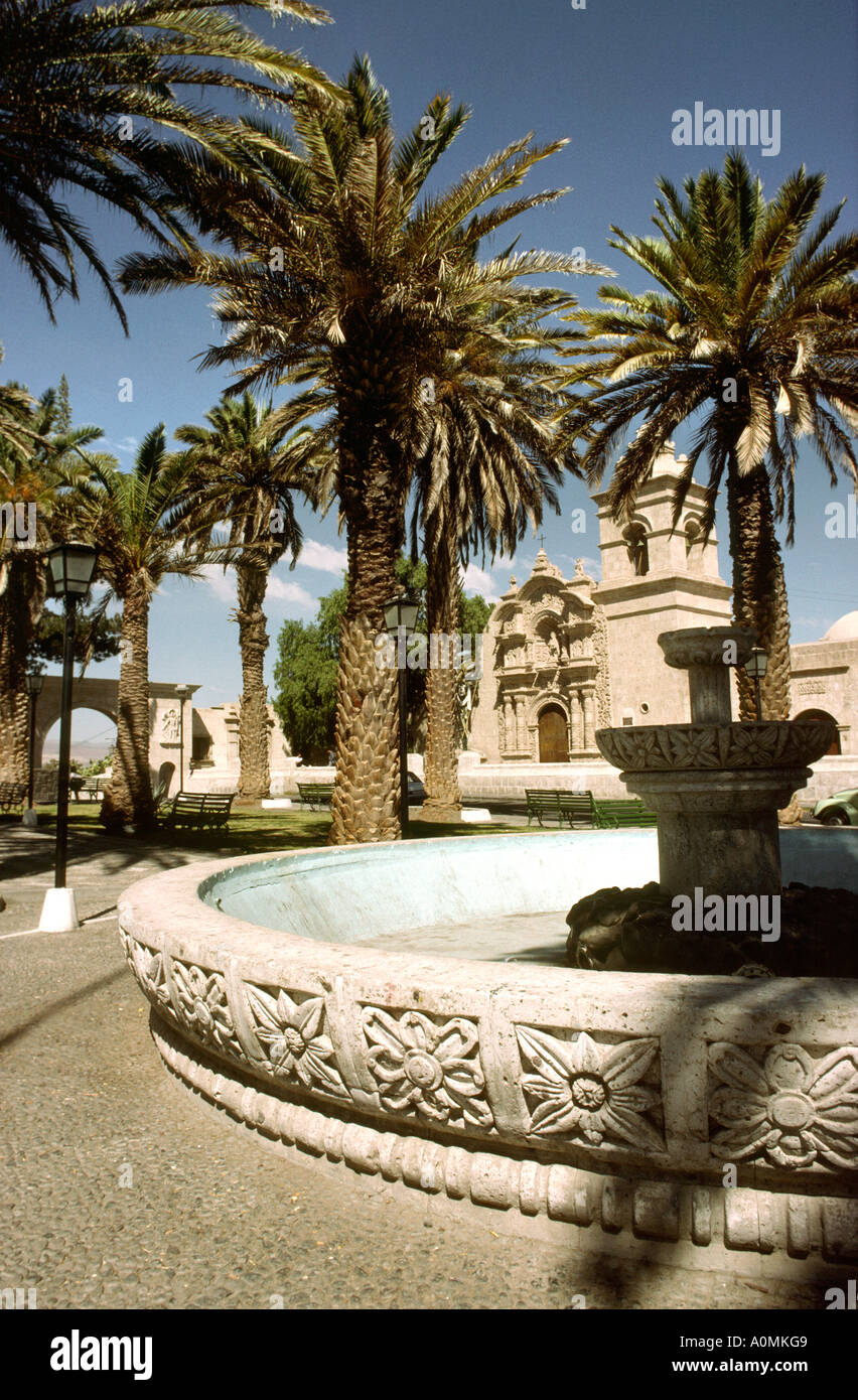 Peru Arequipa Yanahuara Plaza Stock Photo - Alamy
