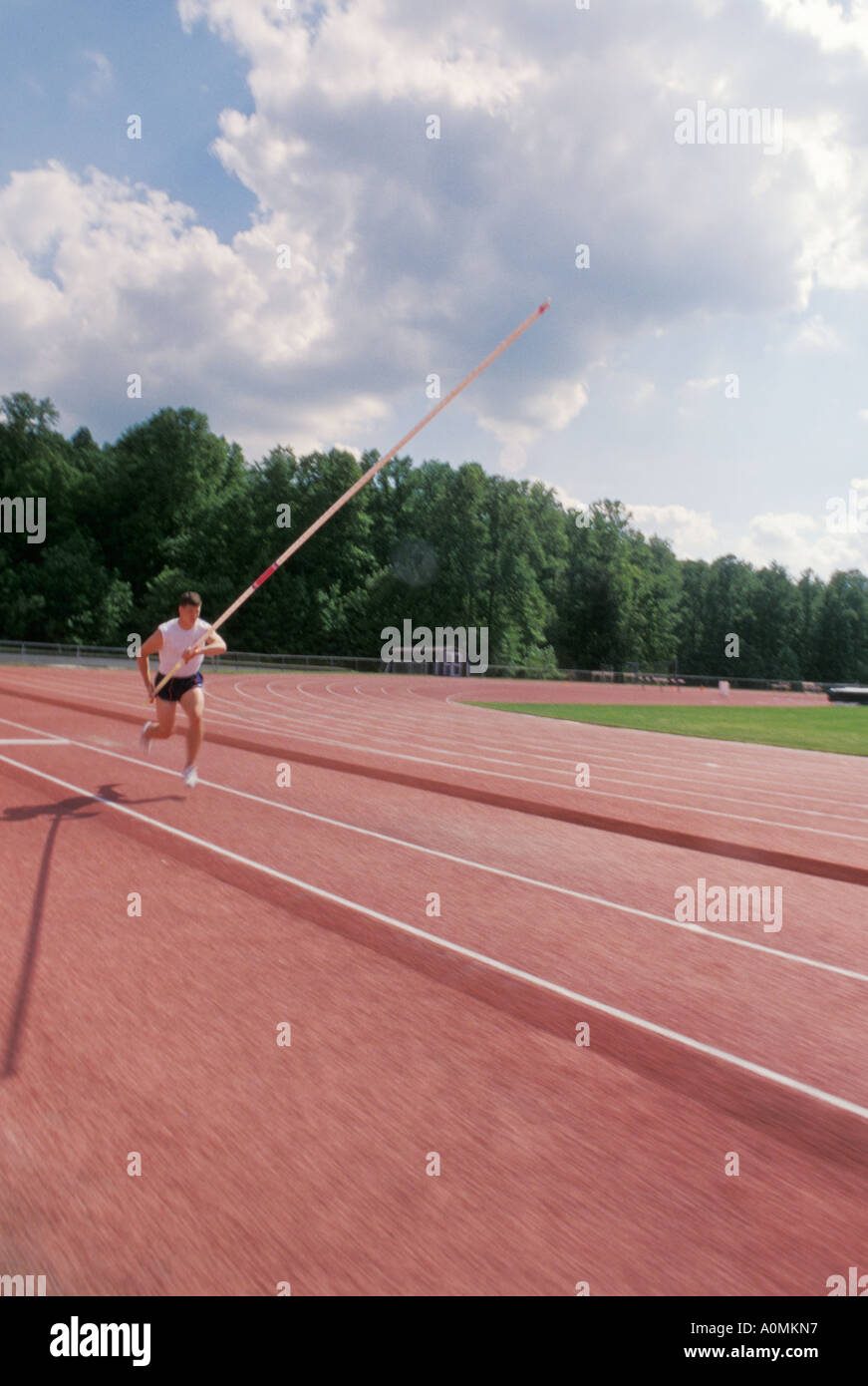 pole vaulter prepares for jump Stock Photo - Alamy