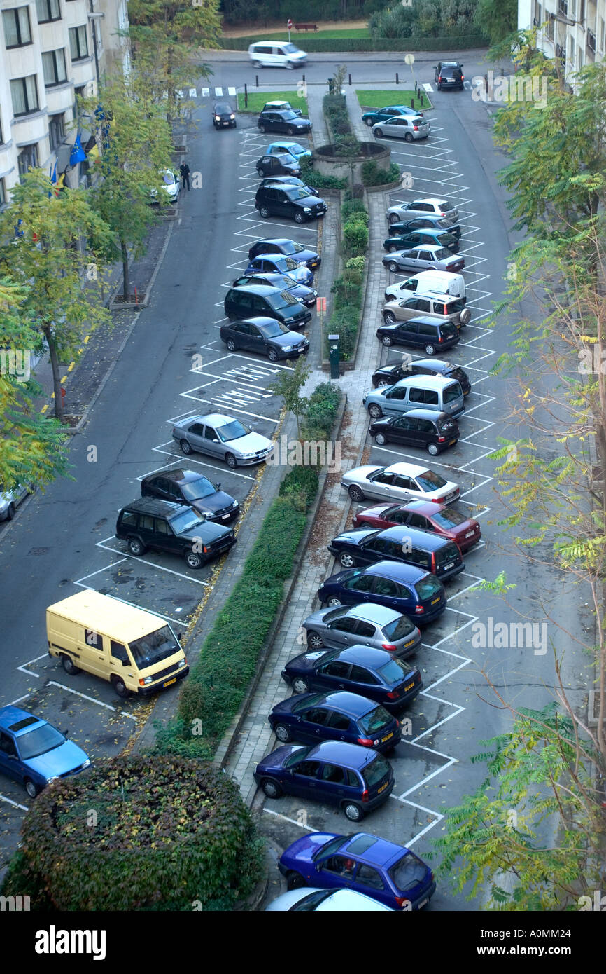 Aerial view of Car Parking bays Stock Photo - Alamy