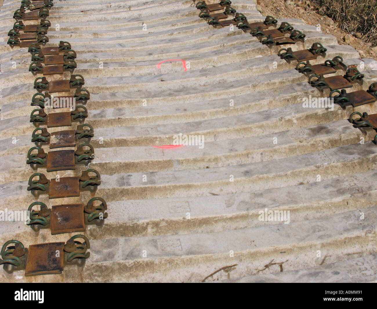 Iron railway sleepers hi-res stock photography and images - Alamy