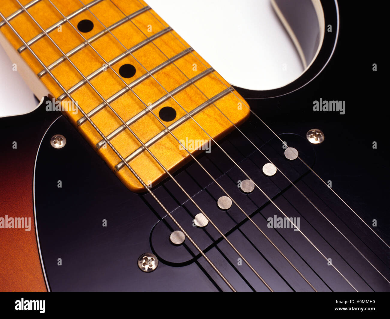 Music neck of Fender telecaster electric guitar Stock Photo - Alamy