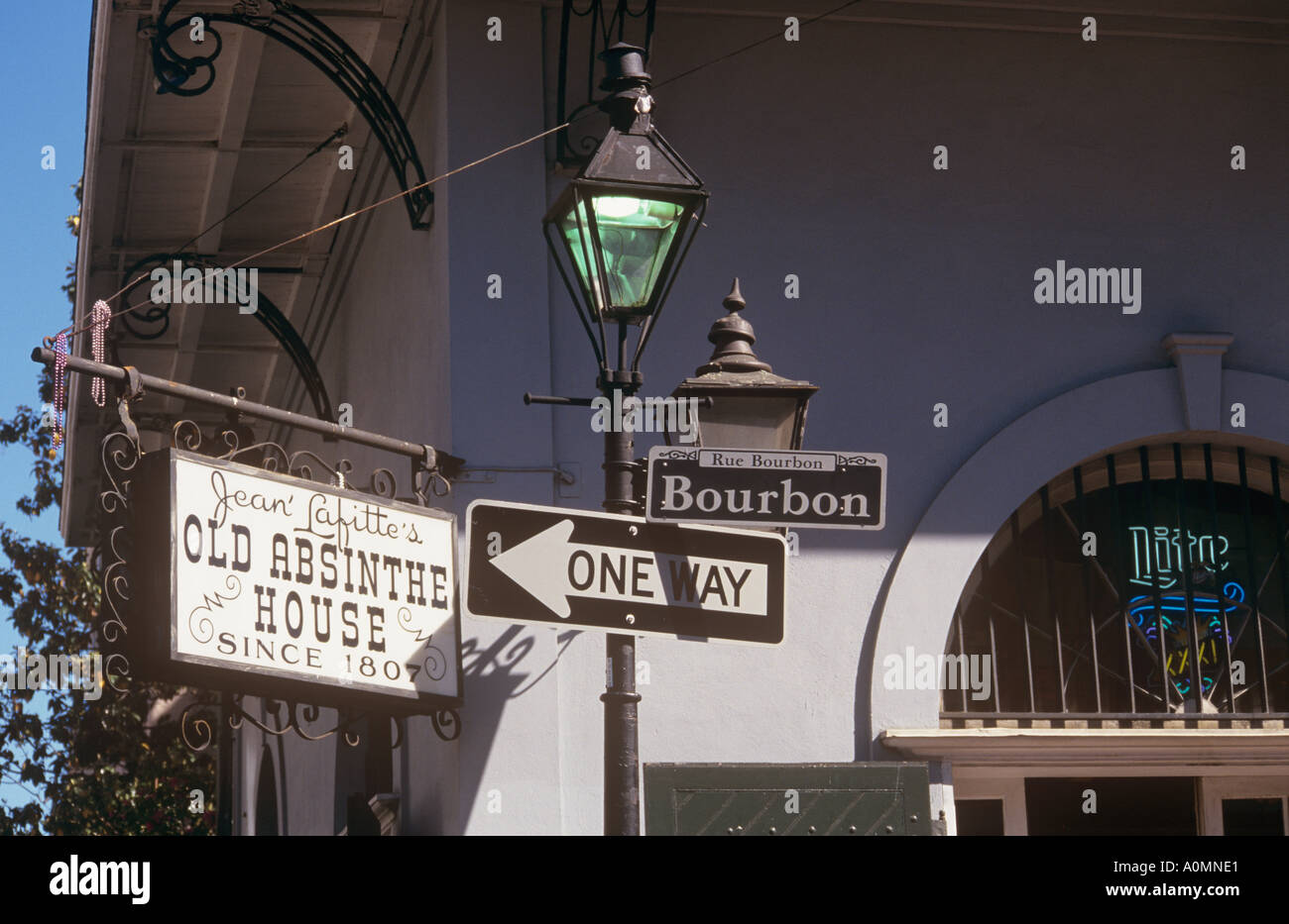 Street sign Bourbon Street New Orleans USA Stock Photo - Alamy