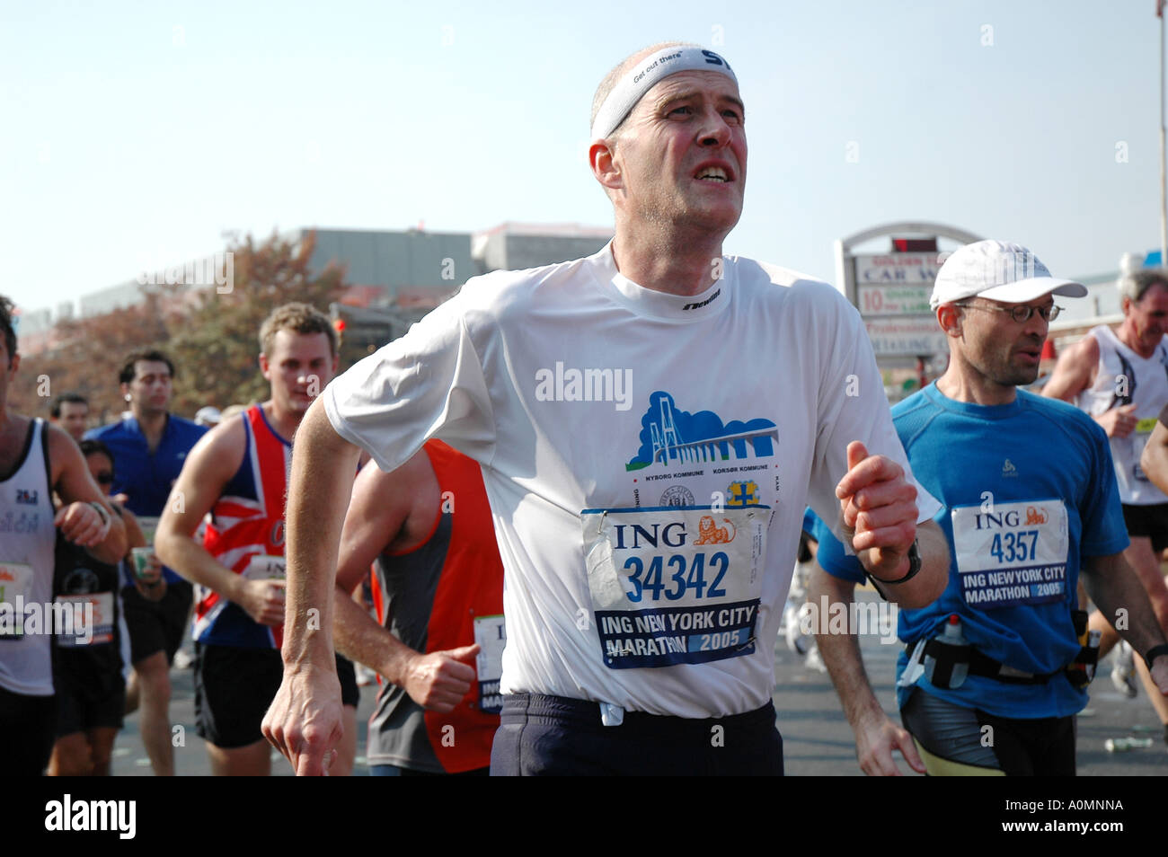 NYC Marathon Runner Stock Photo - Alamy