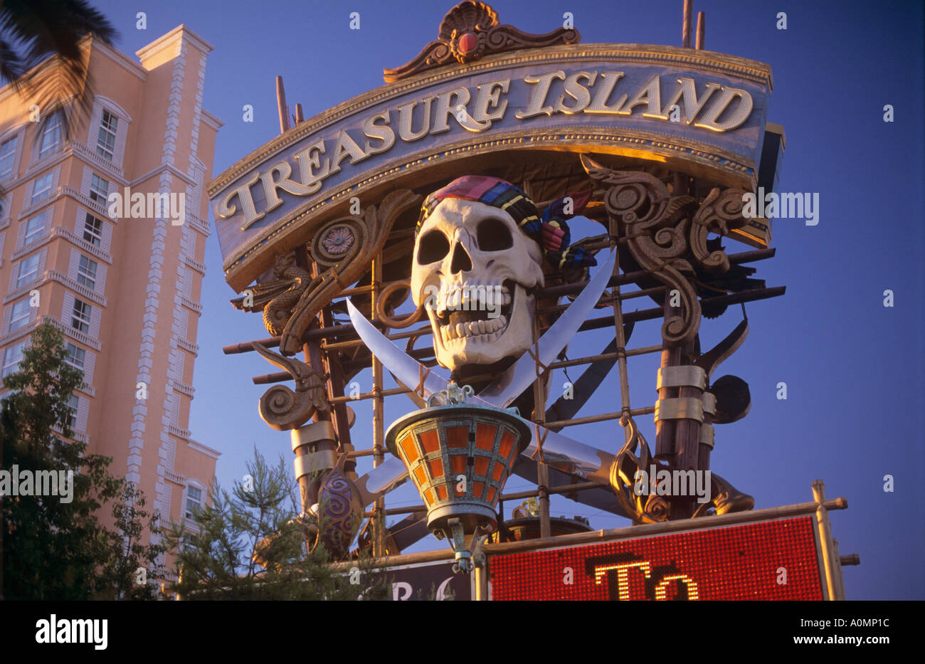 Sign Treasure Island Hotel Las Vegas USA Stock Photo - Alamy