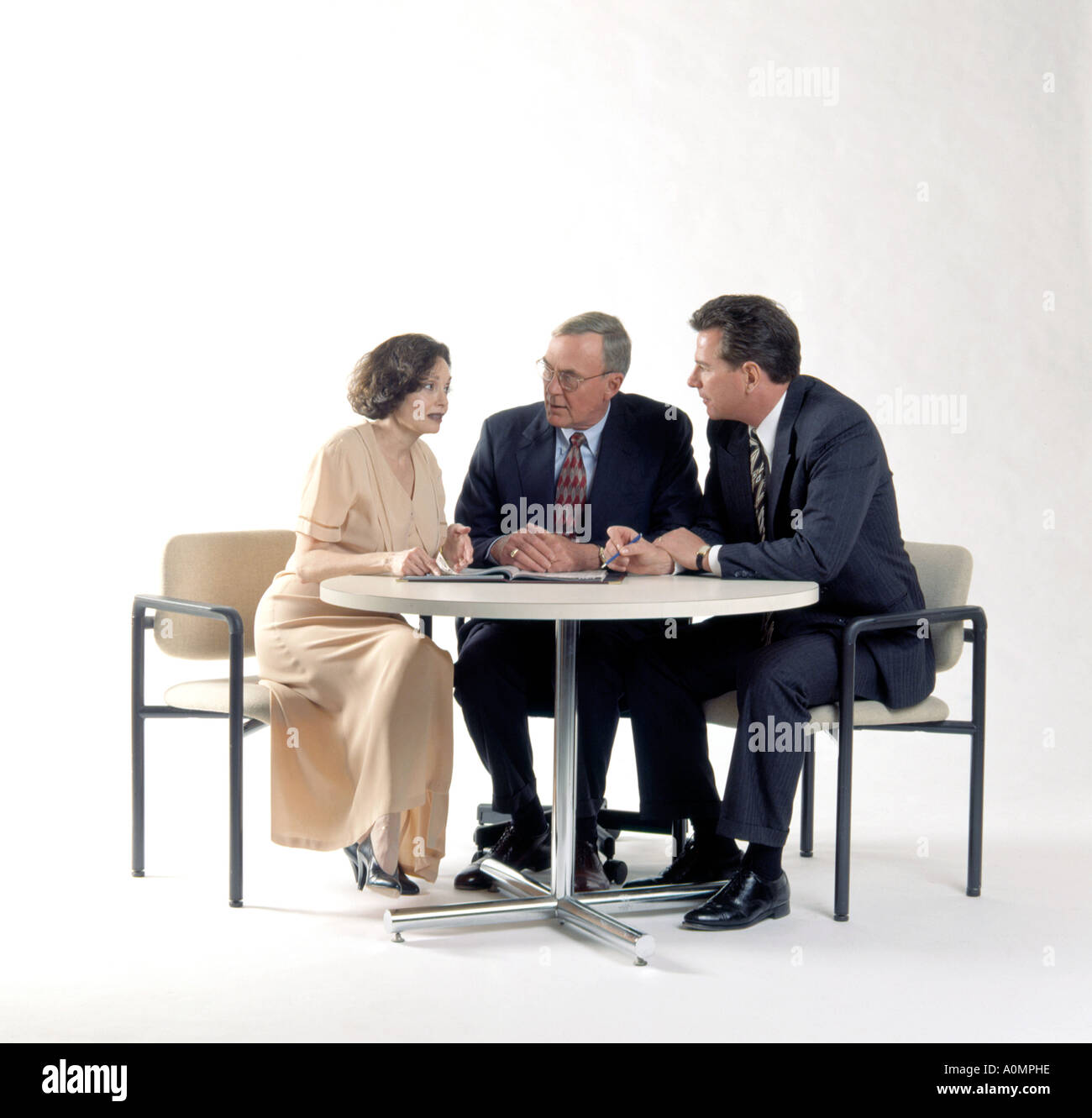 business meeting white background copy space Stock Photo - Alamy