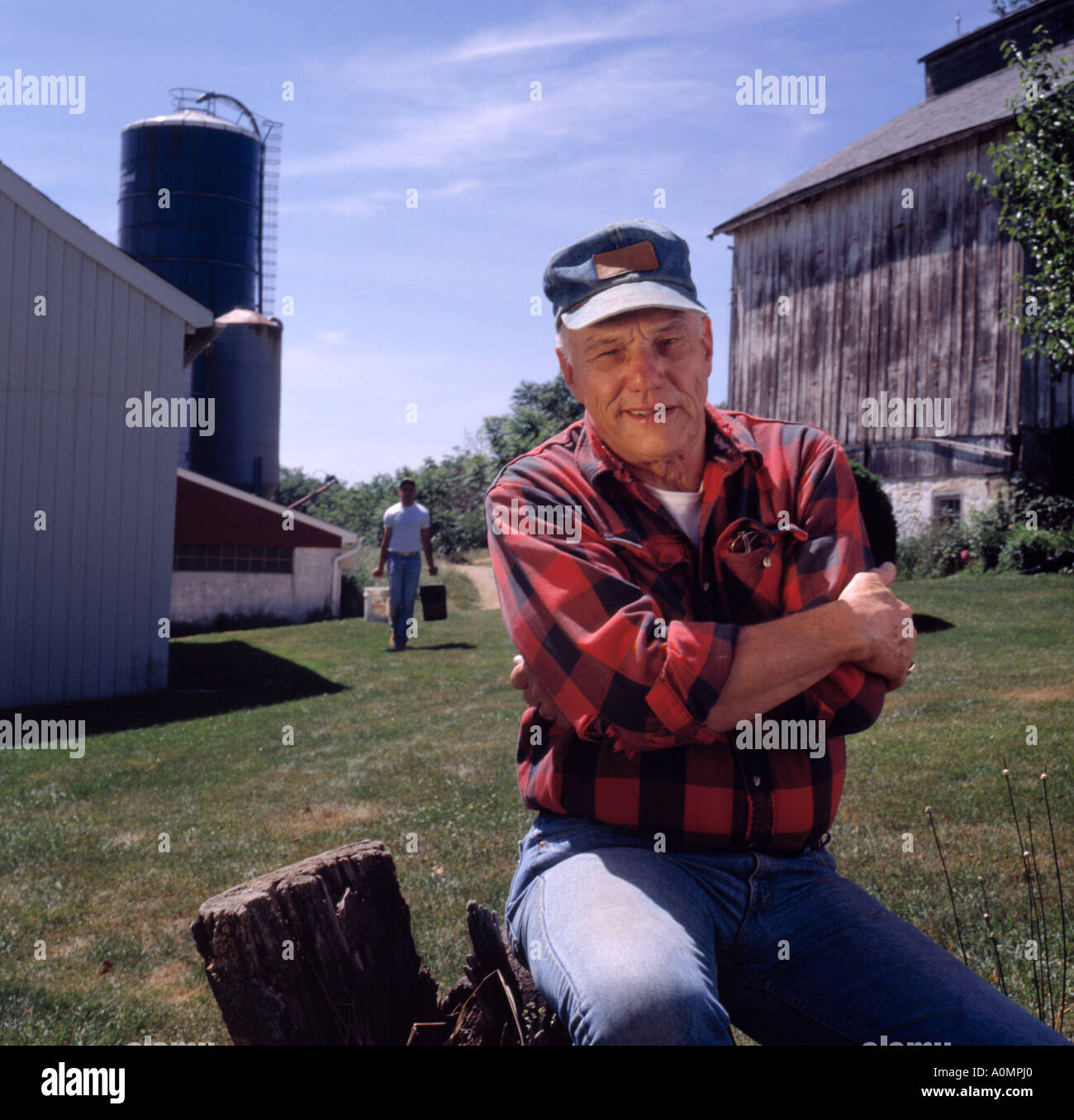 farmer farm Lancaster PA Pennsylvania barn silo barnyard tractor rural ...