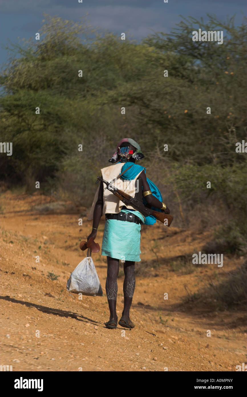 ETHIOPIA Lower Omo valley Turmi Hamer Jumping of the Bulls initiation ...