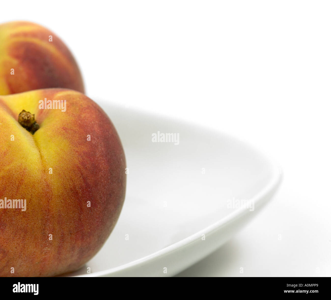 Still life plate of peaches hi-res stock photography and images - Alamy