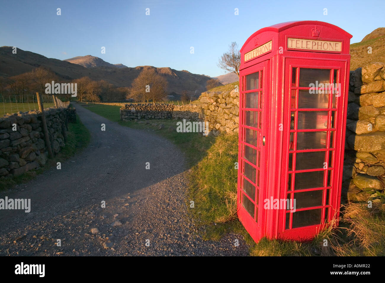 remote phone box at Brotherilkeld in the upper Esk valley Lake district ...