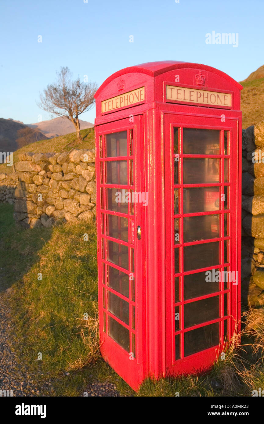 a remote phone box at Brotherilkeld at the foot of Hard Knott Pass ...