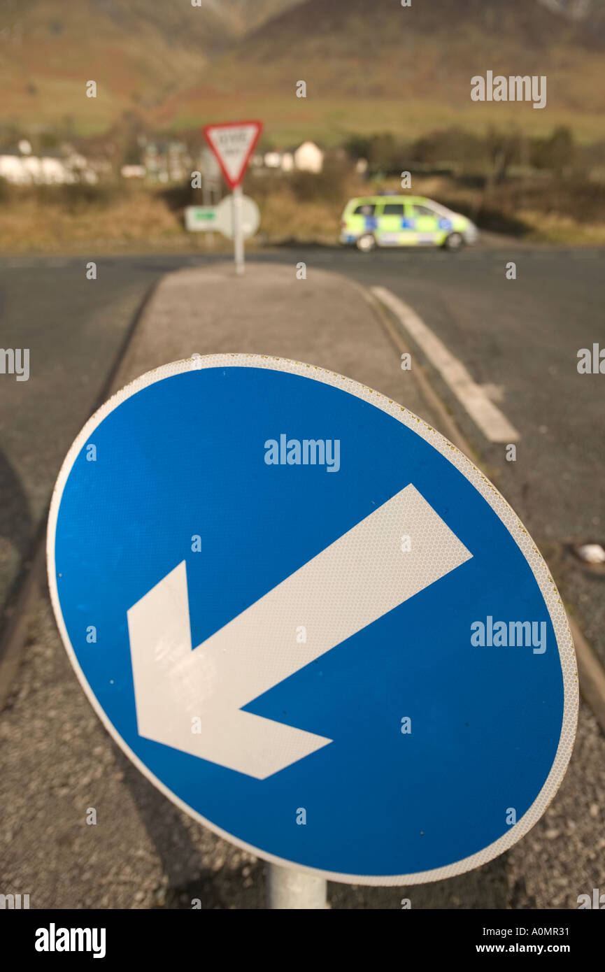 Keep Left Road Sign High Resolution Stock Photography and Images - Alamy