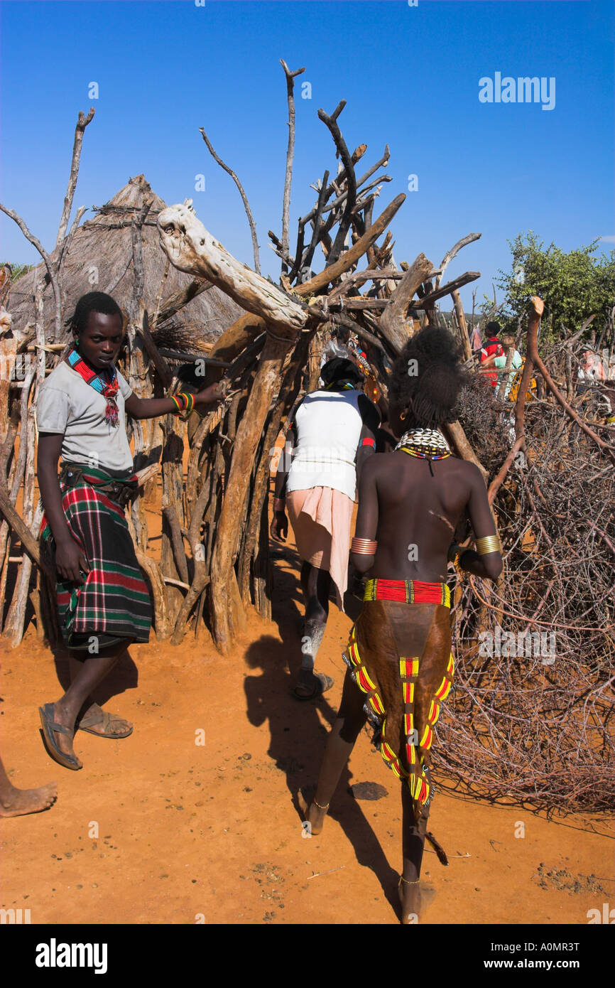 ETHIOPIA Lower Omo valley Tumi Dombo village Hamar peoples Hamer people ...