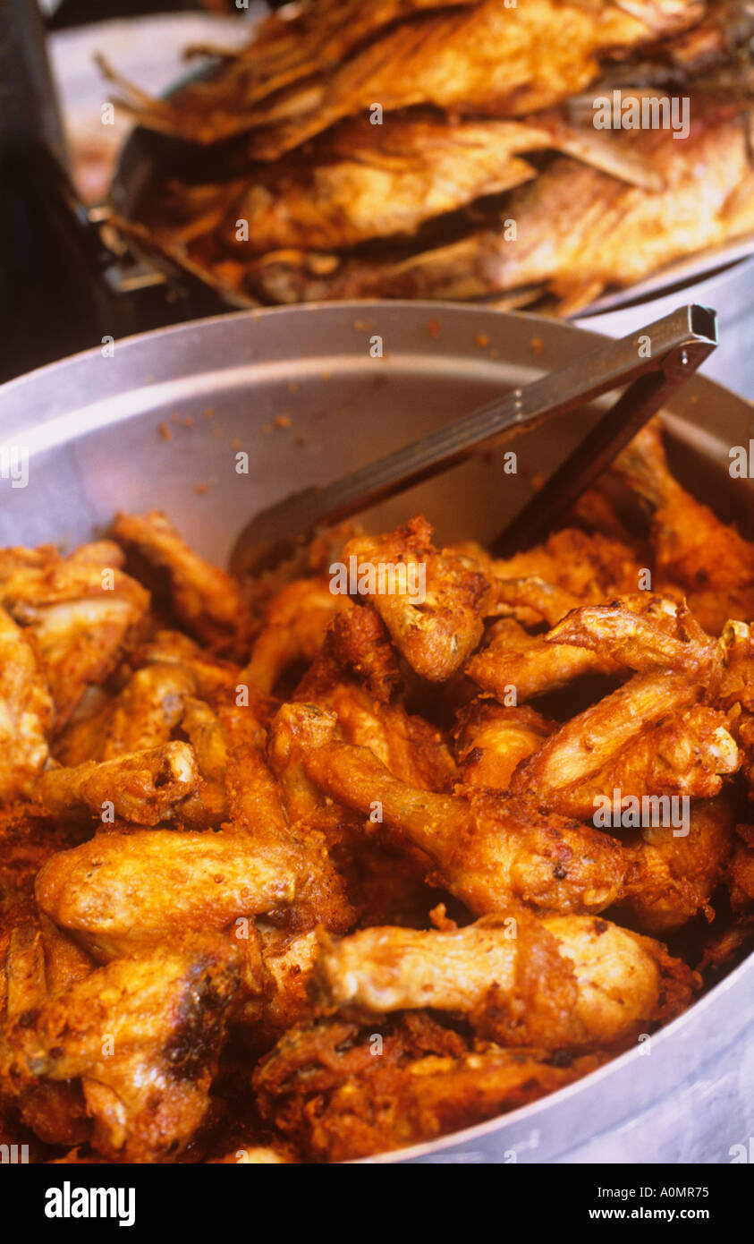 Fried chicken Chatuchak Weekend Market Bangkok Thailand Stock Photo - Alamy