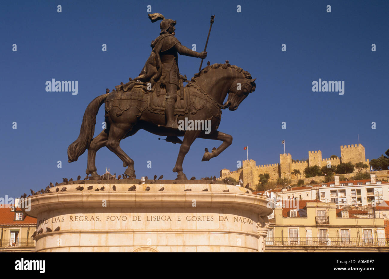 Dom Joao I Statue Praca da Figueira Lisbon Portugal Stock Photo - Alamy