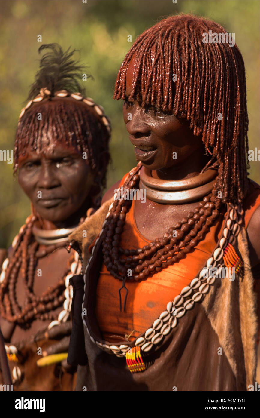 ETHIOPIA Lower Omo valley Turmi Hamer Jumping of the Bulls initiation ...