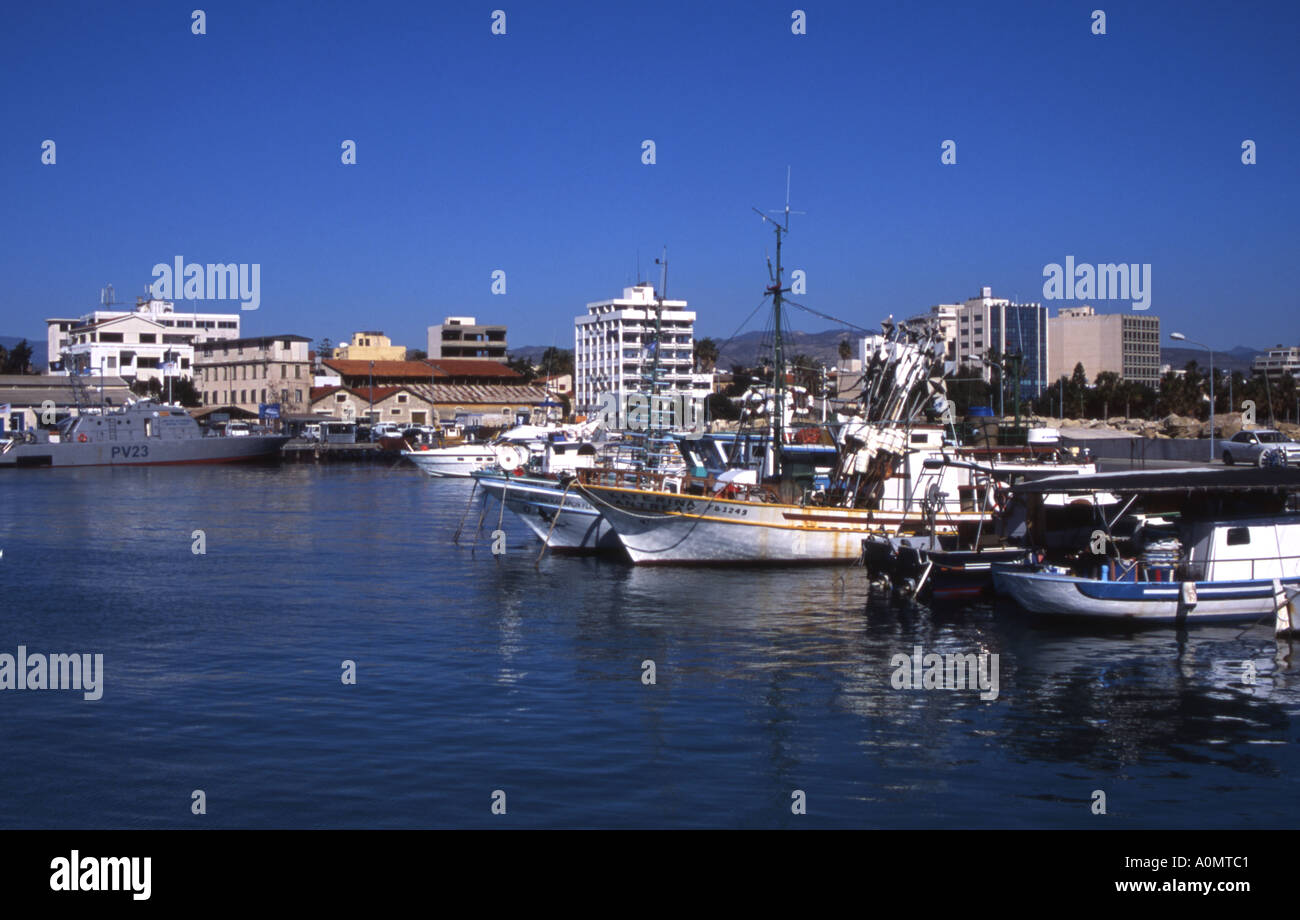 HISTORIC VIEW OF LIMASSOL HARBOUR CYPRUS EUROPE Stock Photo - Alamy