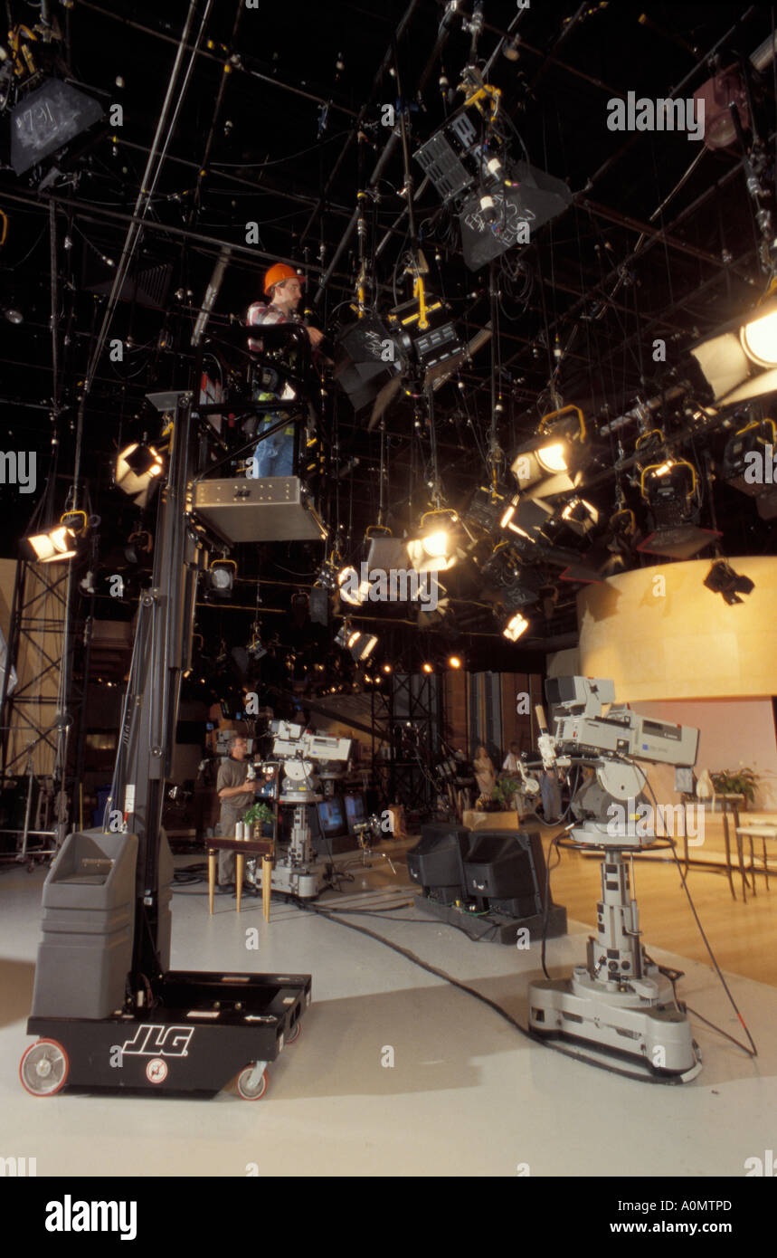 Tv cameras bright lights hi-res stock photography and images - Alamy