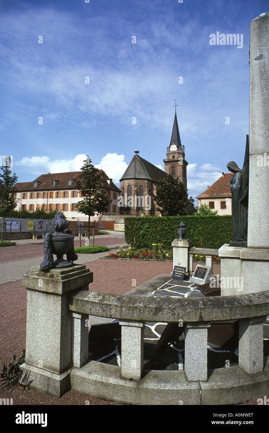 WW1 War memorial at Bergheim, Alsace France Stock Photo - Alamy