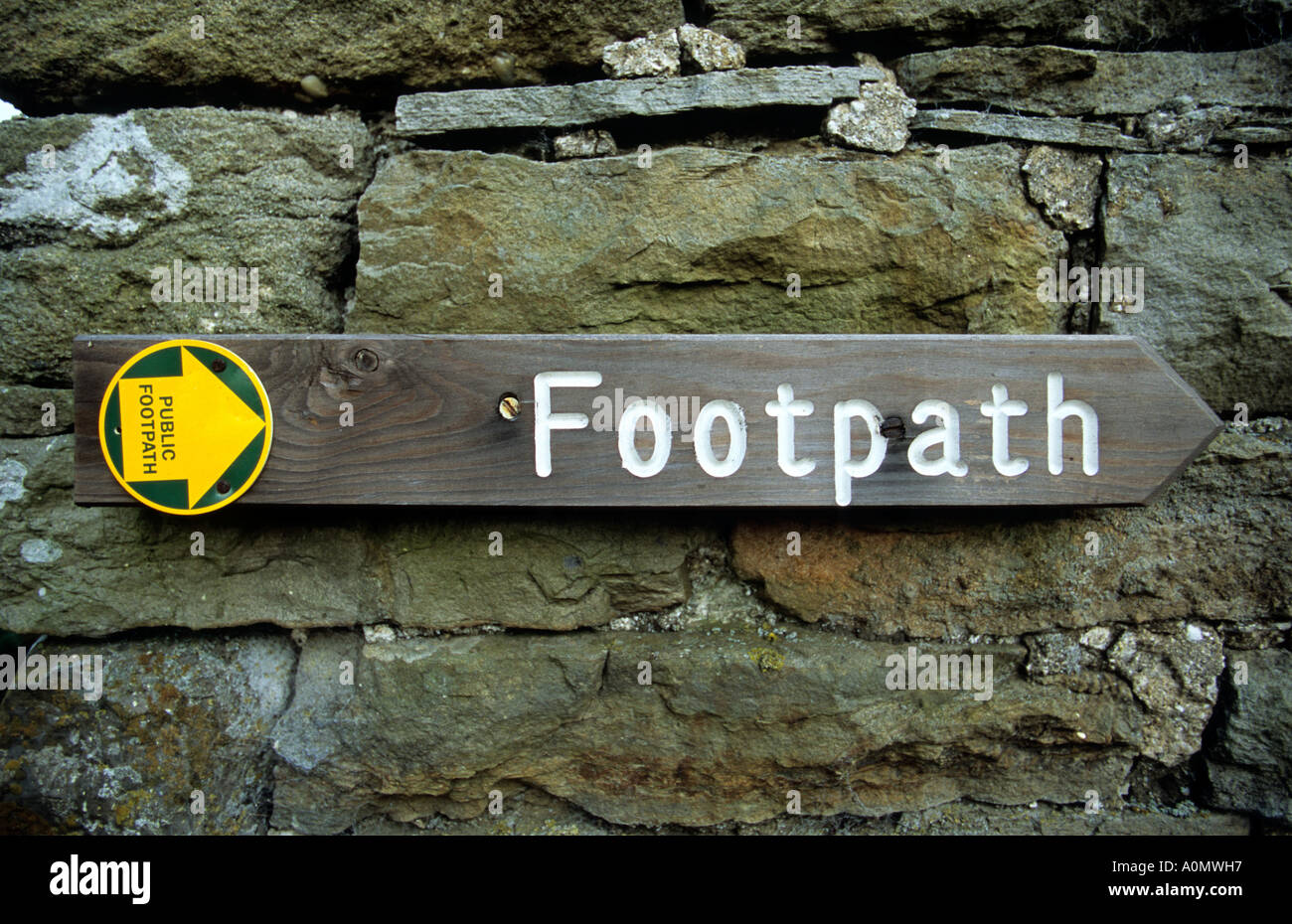 Public Footpath Sign Stock Photo - Alamy