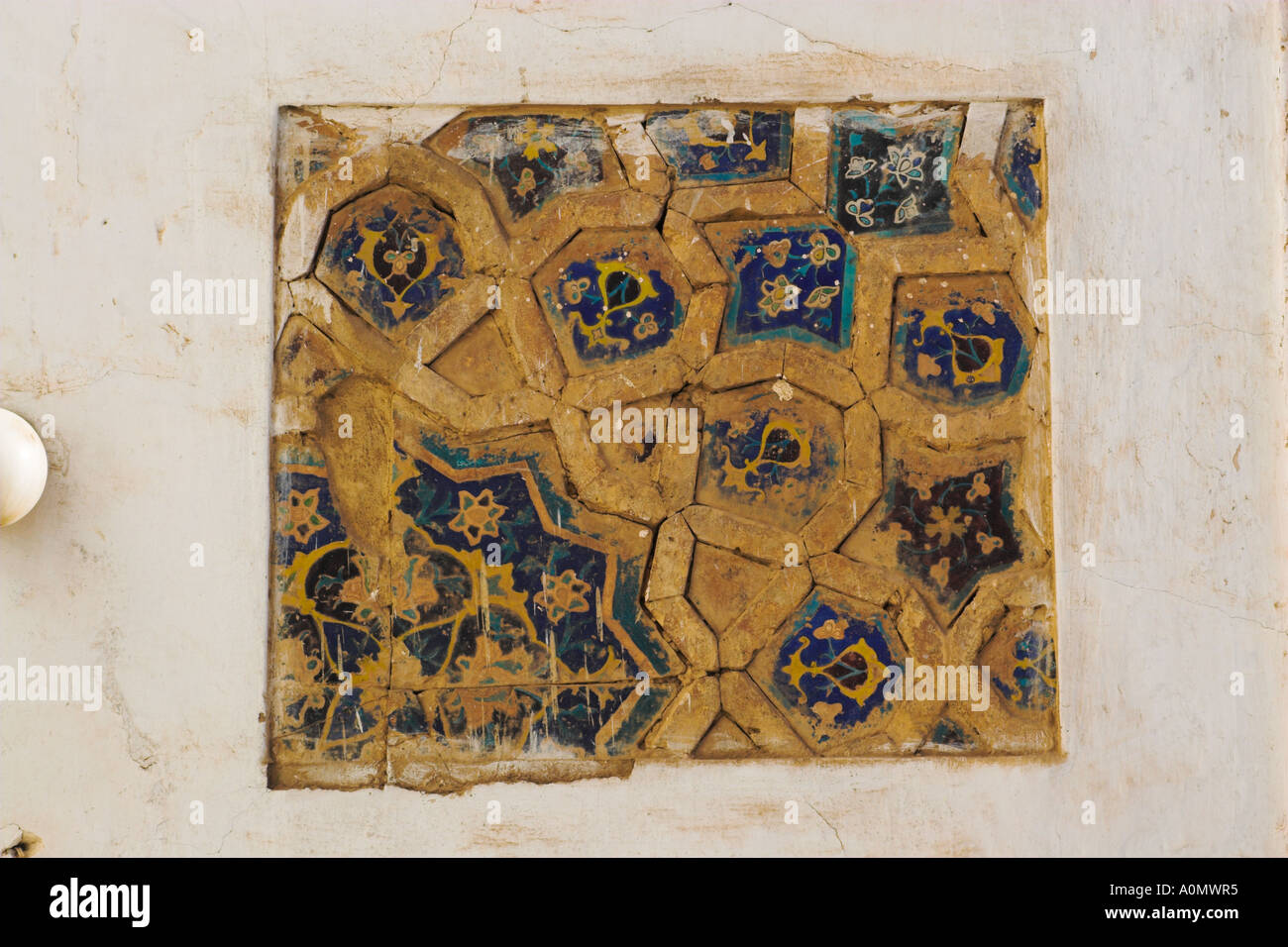 AFGHANISTAN Herat Detail of original tile work in courtyard of Friday ...
