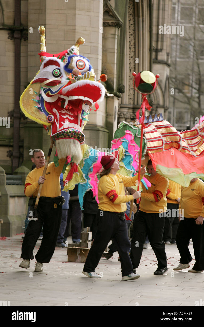 Asia celebration China Chinese New Year dragon face faces Manchester ...