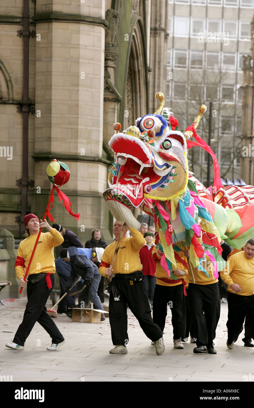 Asia celebration China Chinese New Year dragon face faces Manchester ...