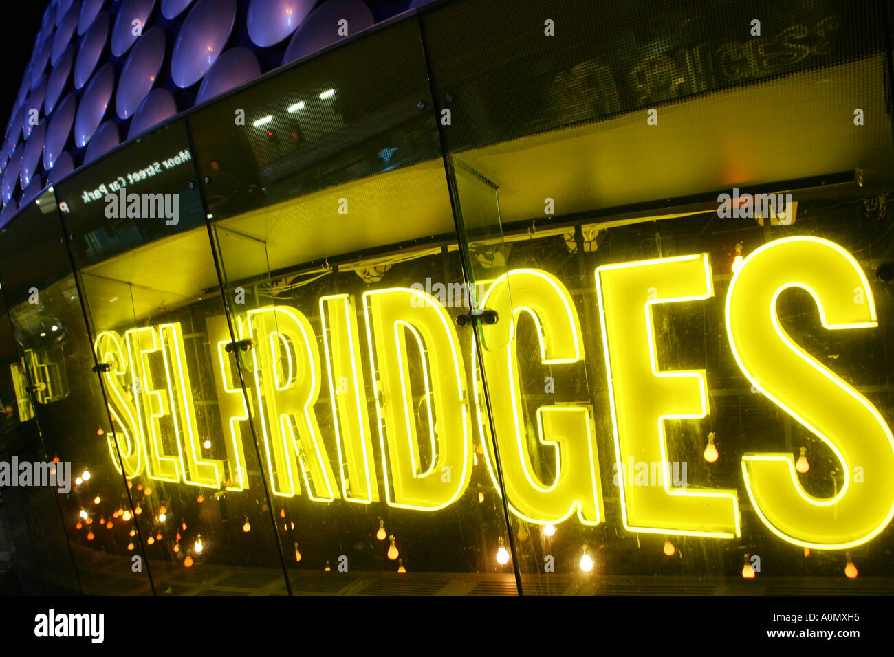 A sign for Selfridges, Birmingham Stock Photo - Alamy