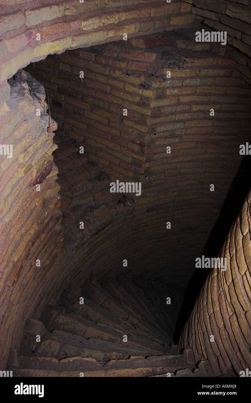 AFGHANISTAN Ghor Province Double spiral staircase inside the 12th ...