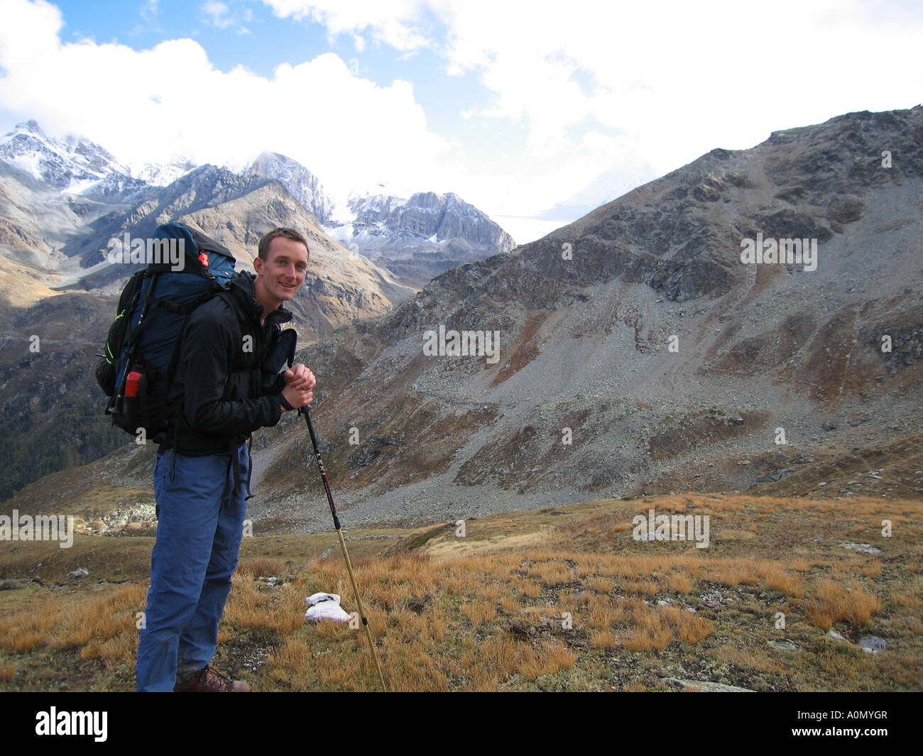 ALPINE backpacking on the Haute Route alpine trek from Chamonix, France ...