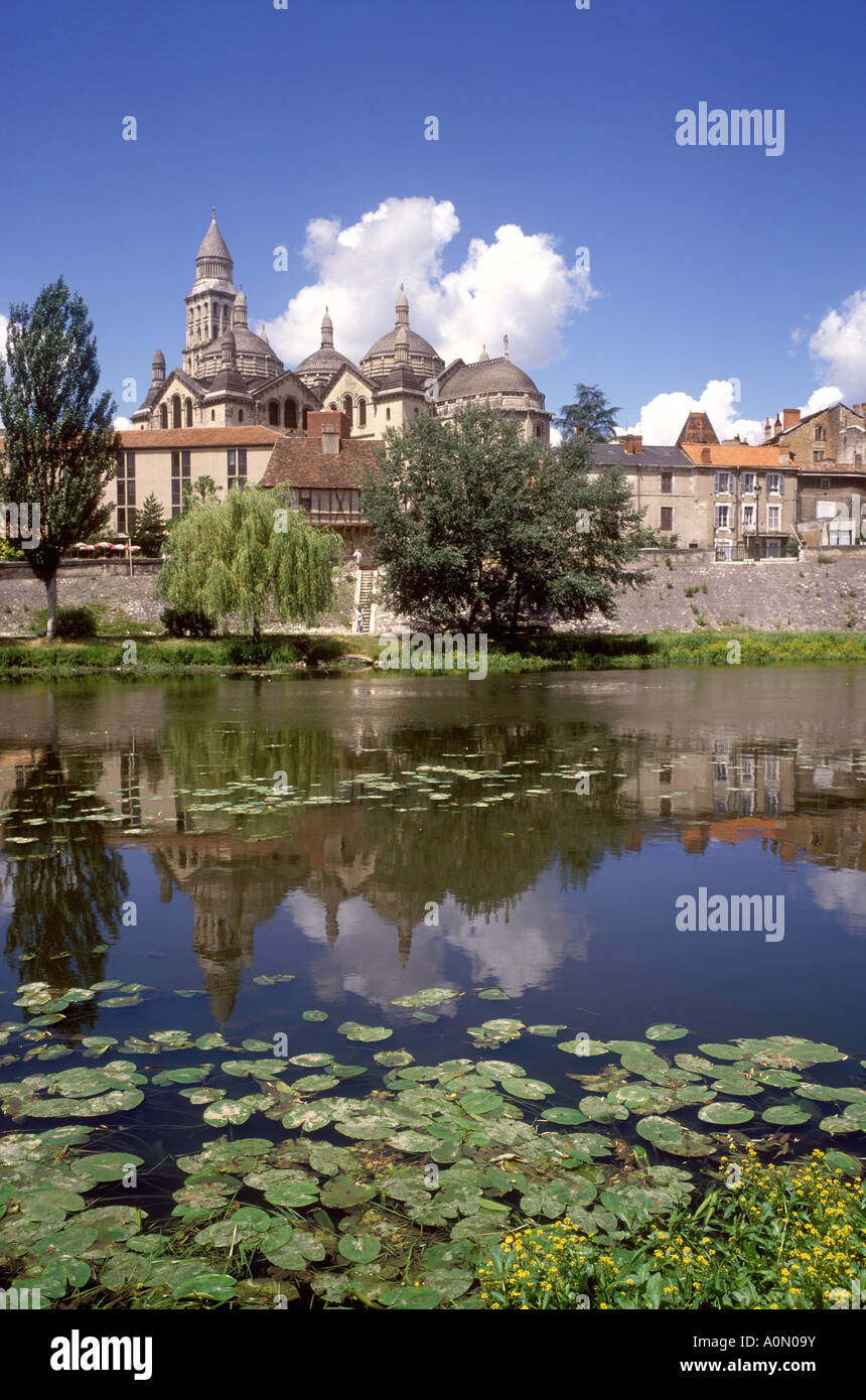 France, Dordogne, Perigueux, The picturesque Cathedral of St Front ...