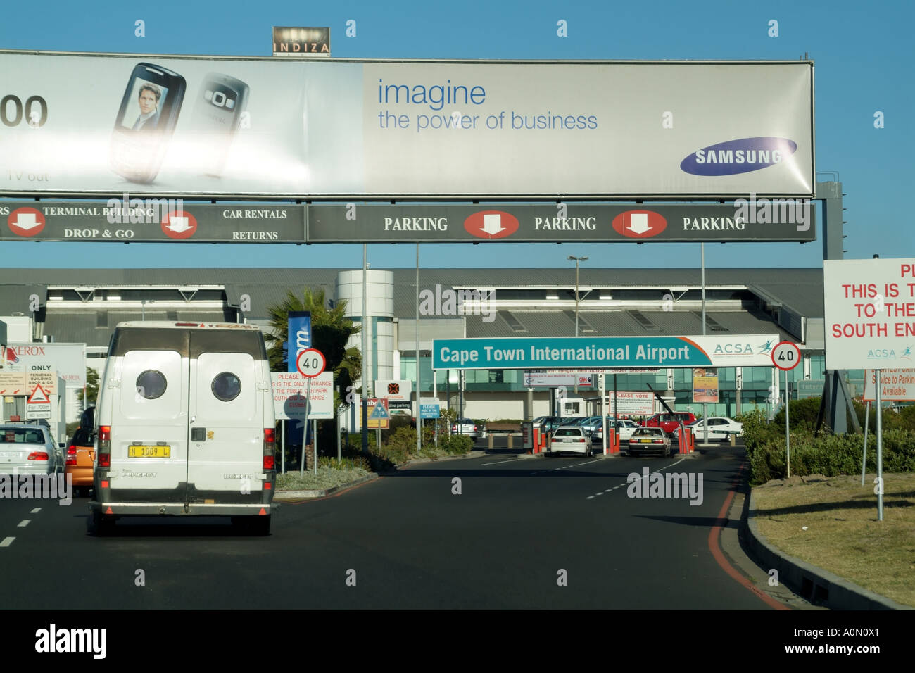 Approach road to Cape Town International Airport South Africa RSA Stock ...