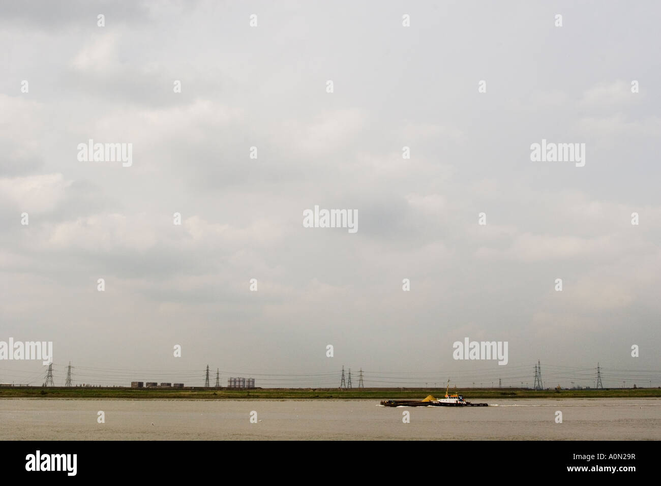The River Thames at Barking Reach Stock Photo - Alamy