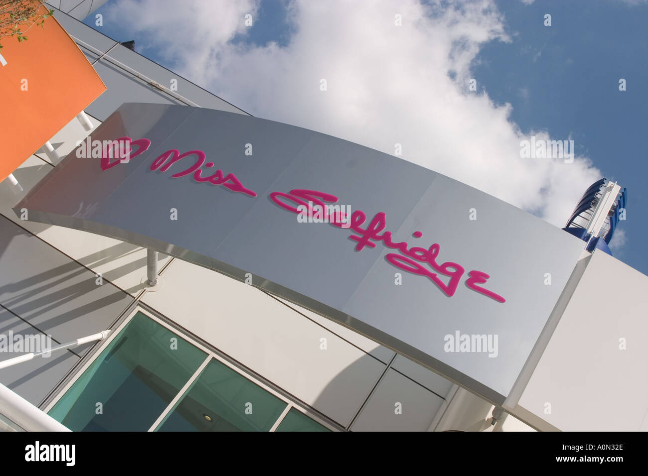 Miss Selfridge clothes store sign at retail shopping park in East ...