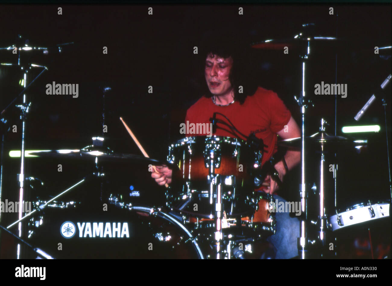 Drummer Stuart Cable ex of Stereophonics drumming at the millennium ...