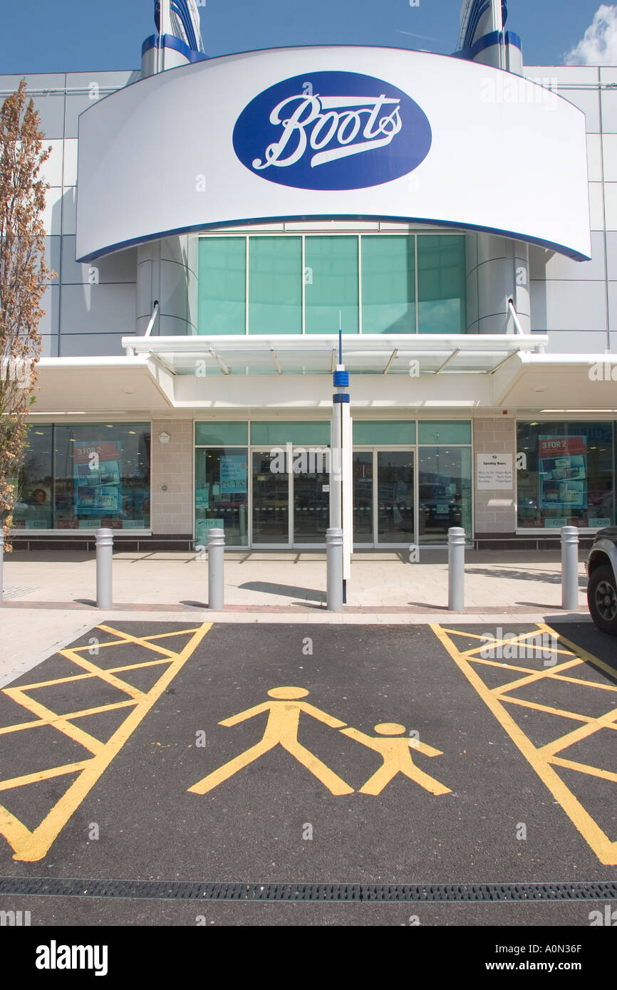 "Mother and child" sign in parking bay outside Boots the Chemists at ...