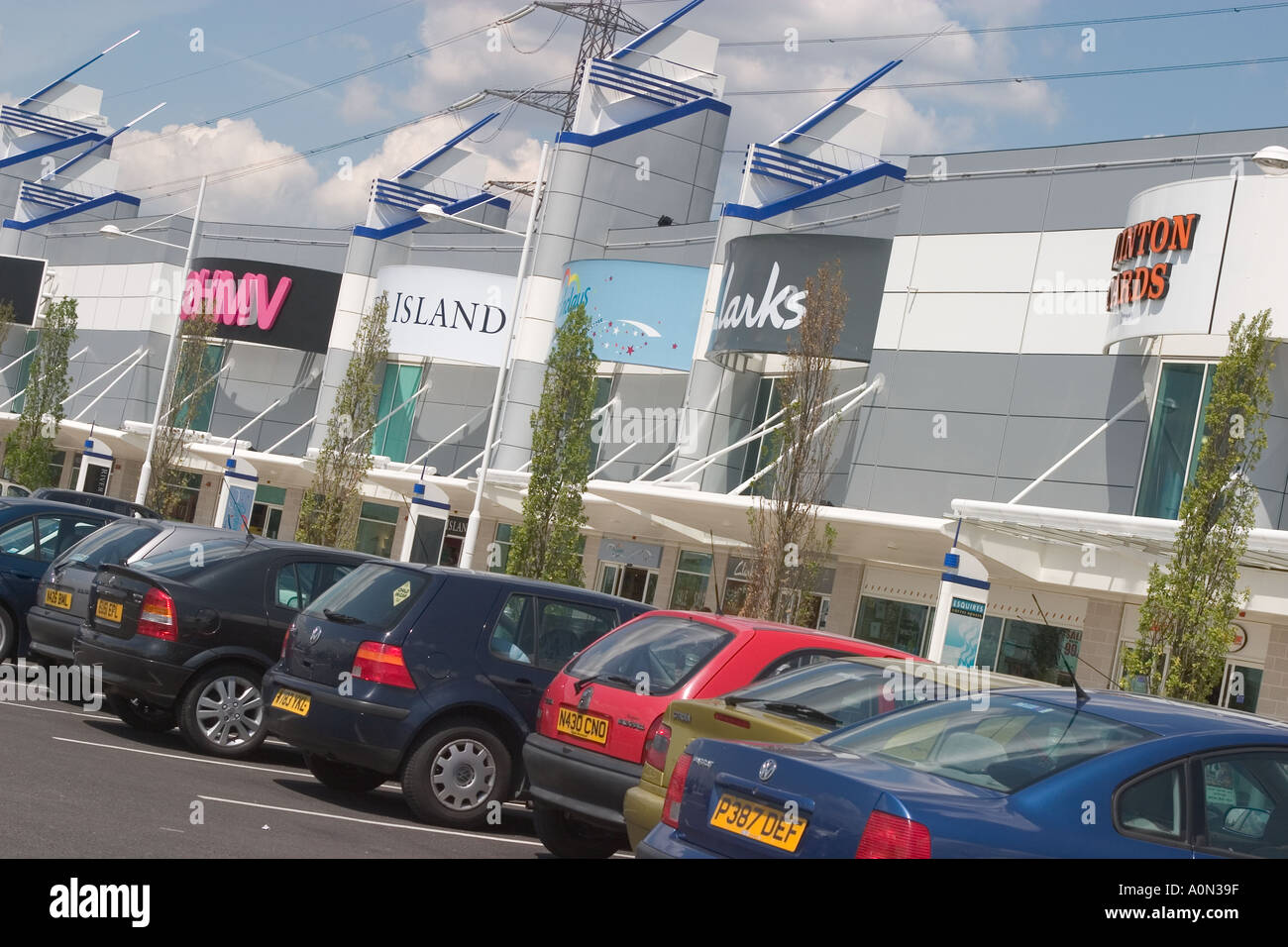 Cars parked at Gallions Reach Retail Shopping Park Beckton Newham East ...