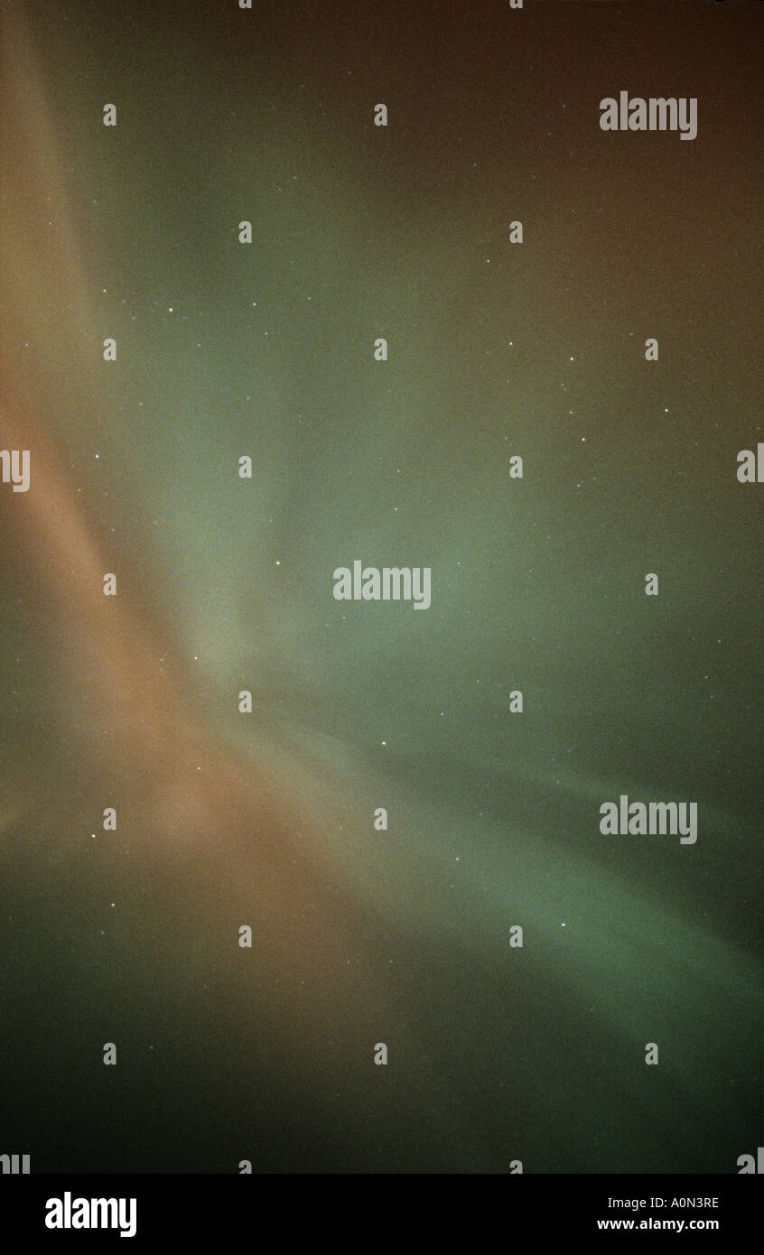Coronal form of Aurora Borealis seen when activity is overhead and rays ...