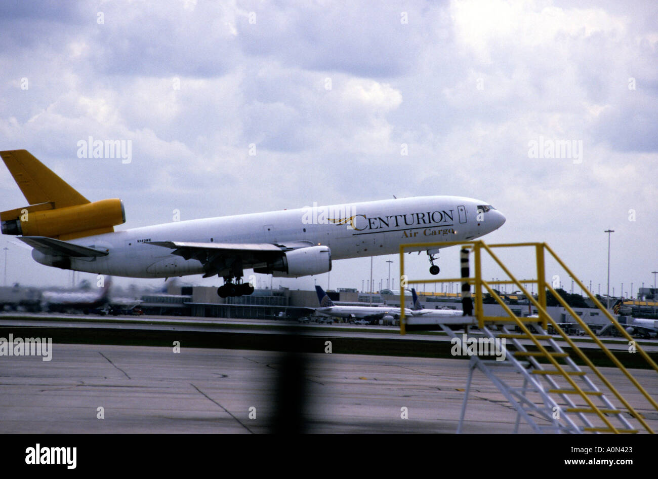Centurion Air Cargo DC 10 taking off from MCO Orlando FL Stock Photo ...