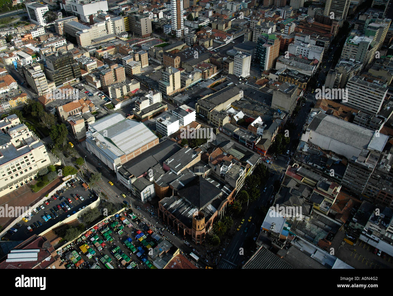 Aerial view of Bogota, capital of Colombia, South America Stock Photo ...